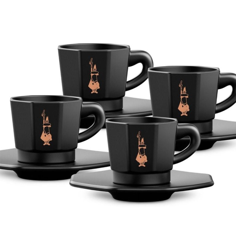 Bialetti |Moka Espresso Cups Set Of 4 Black| Buy Now Beytech